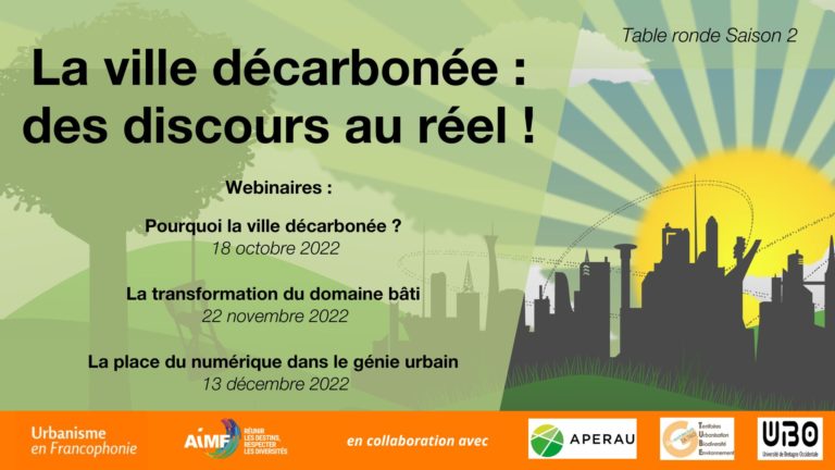 Table ronde #2 : La ville décarbonée, des discours au réel ...