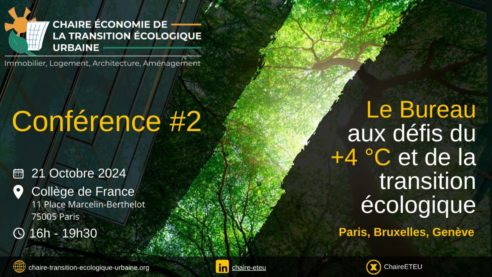 Conférence" Le bureau aux défis du +4 degrés et de la transition écologique" - Urbanisme ...